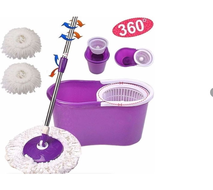 Buy Generic Rotating 360 Spin Mop And Plastic Bucket Set Home Mop ...