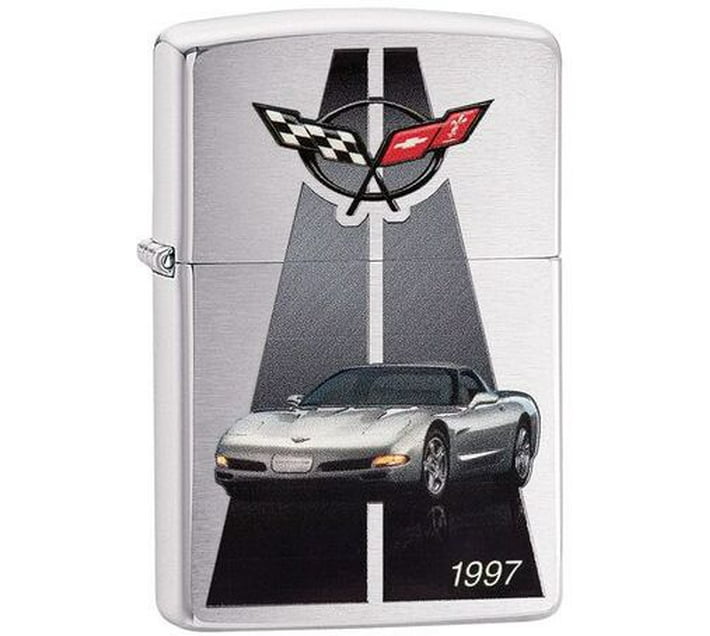 Zippo Chevy Corvette 1997 Pocket Lighter (Silver) | Makro