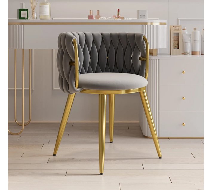 Designer Concepts Dove Round Chair -Grey Metal Living Room Chair ...